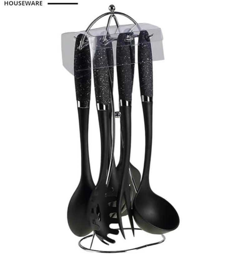 Momaz black Cooking & Serving Spoon Set - German Kitchenware